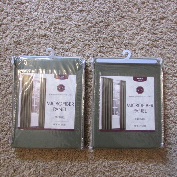 918 | Accents | New 98 Microfiber Panel Set Of 2 48x84 Sage Green Soft ...